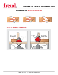 99-291 | Router CNC | Door & Window | One-Piece Rail & Stile - Freud Tools